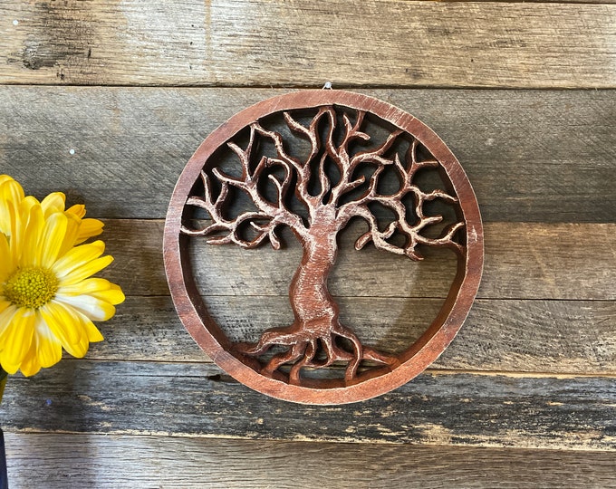 Carved Wooden Tree of Life Wall Hanging - Etsy