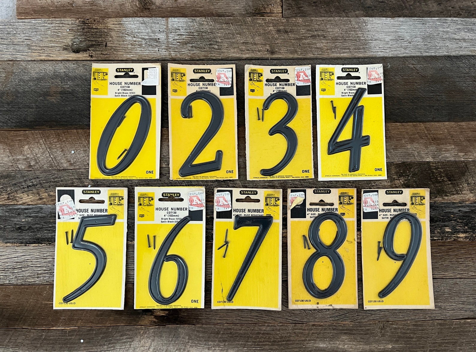 Vintage Stanley Metal House Numbers Mailbox Numbers - Etsy