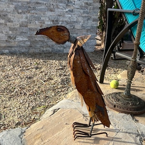 Rustic Handcrafted Metal Desert Vulture Buzzard Metal Yard Art - Etsy