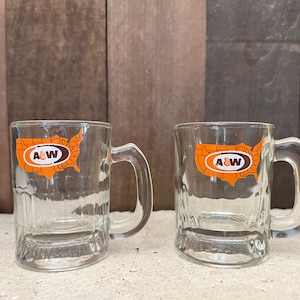 Vintage A & W Glass Mini Mugs Collectible Mugs - Etsy