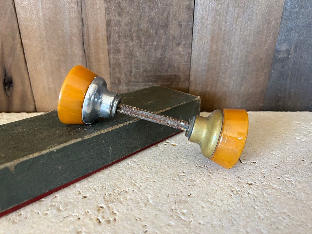 Vintage Orange Bakelite Door Knob - Etsy