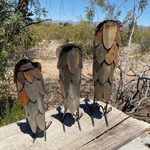 Rustic Handcrafted Metal Desert Vulture Buzzard Metal Yard Art | Etsy