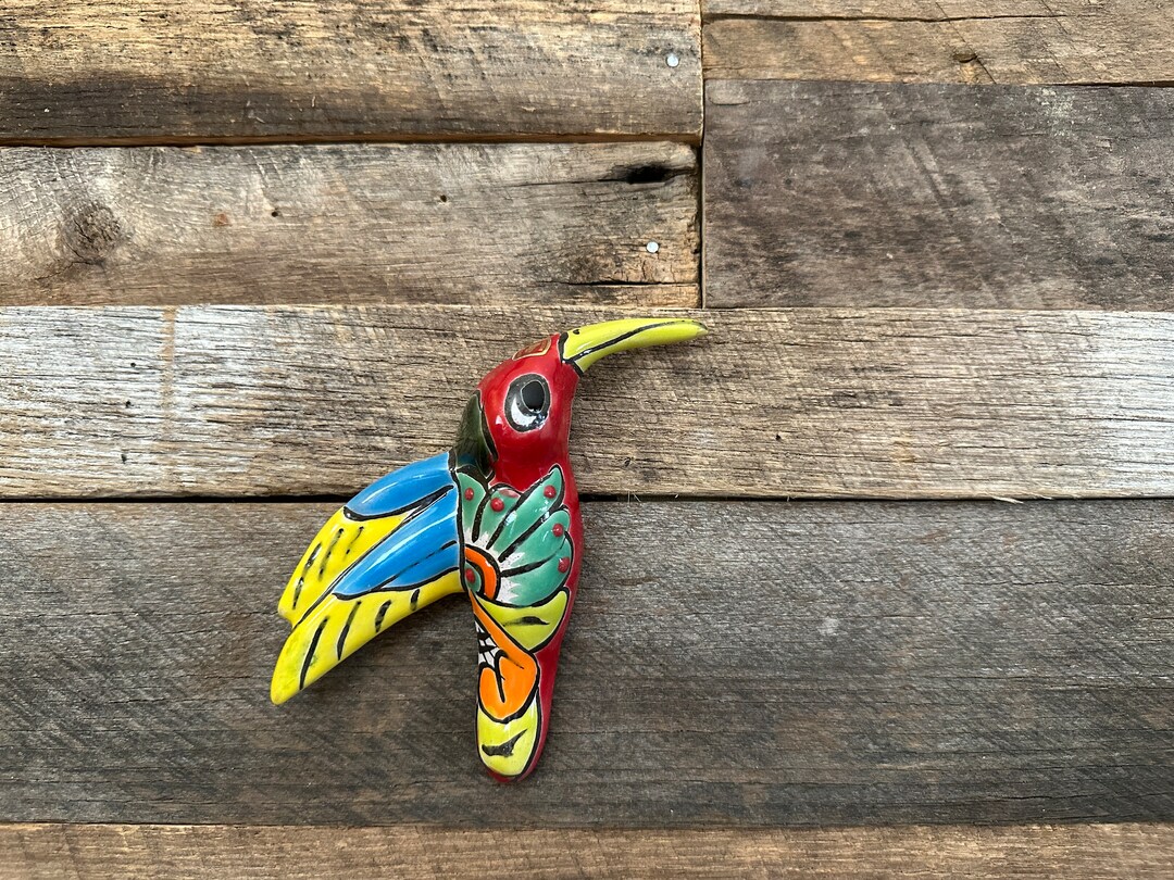 Adorable Mini Talavera Hummingbird Colorful Mexican Clay Pottery Hand ...