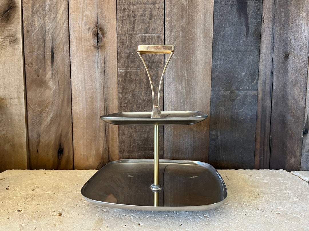 Vintage Chrome Tiered Appetizer Stand Cupcake Display Stand - Etsy