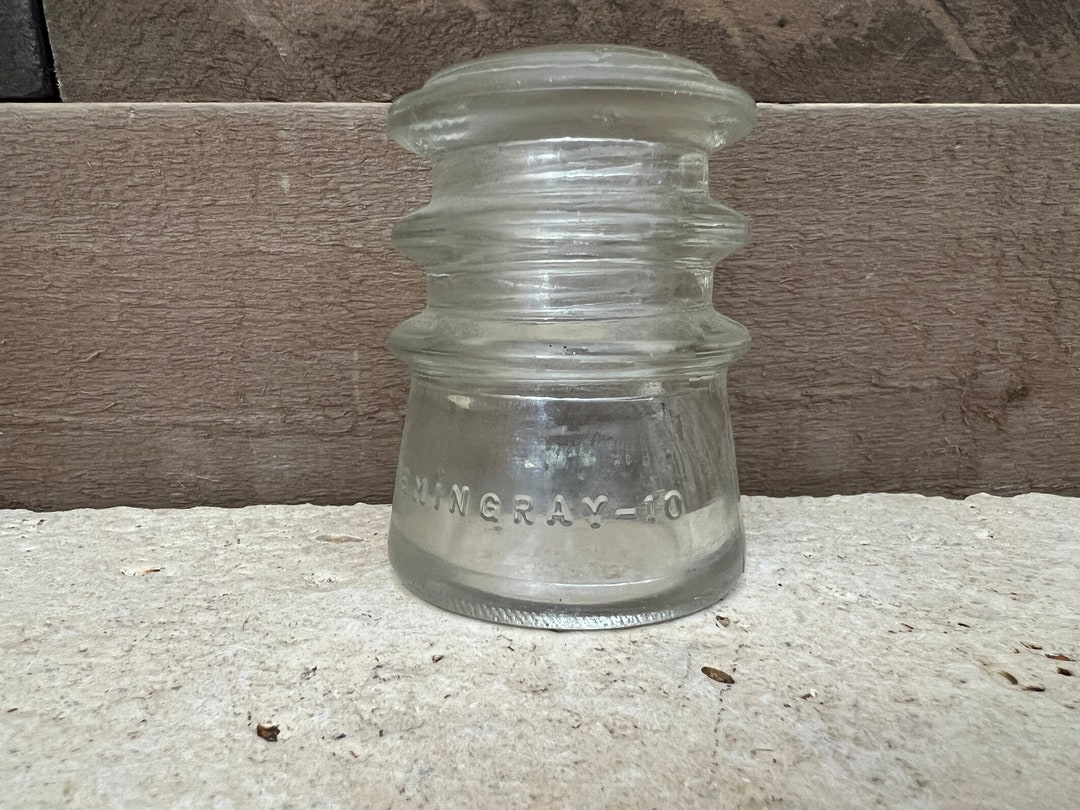 Vintage Hemingray 10 Clear Glass Insulator - Etsy