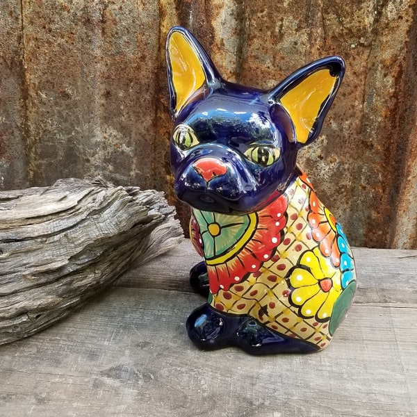 French Bulldog Mexican Talavera French Bulldog Pottery - Etsy