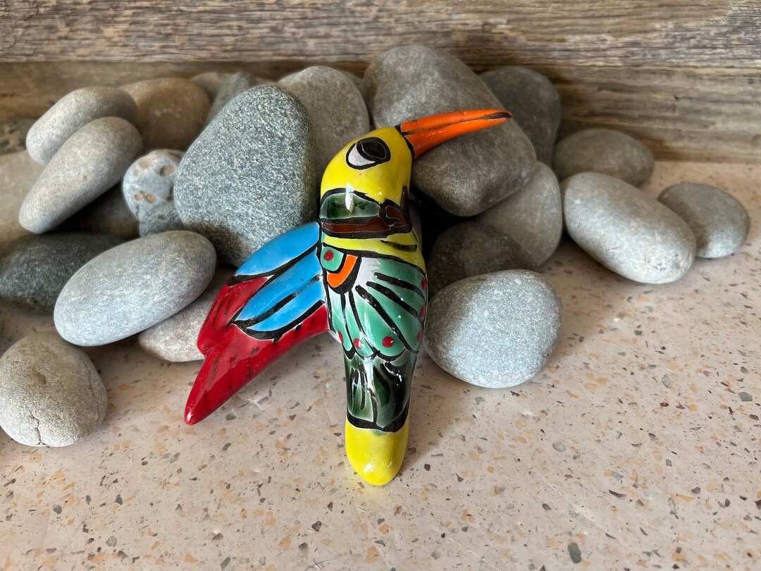 Adorable Mini Talavera Hummingbird Colorful Mexican Clay Pottery Hand ...
