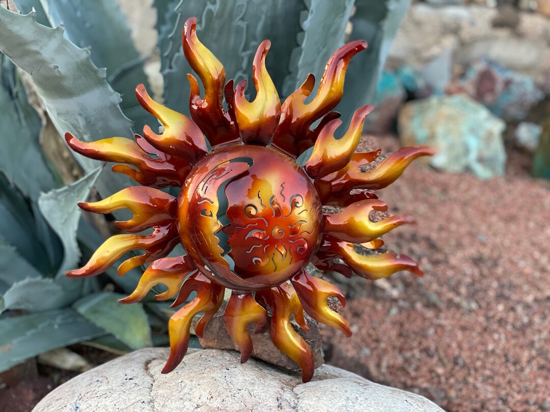 Metal Sun Mexican Metal Yard Art - Etsy