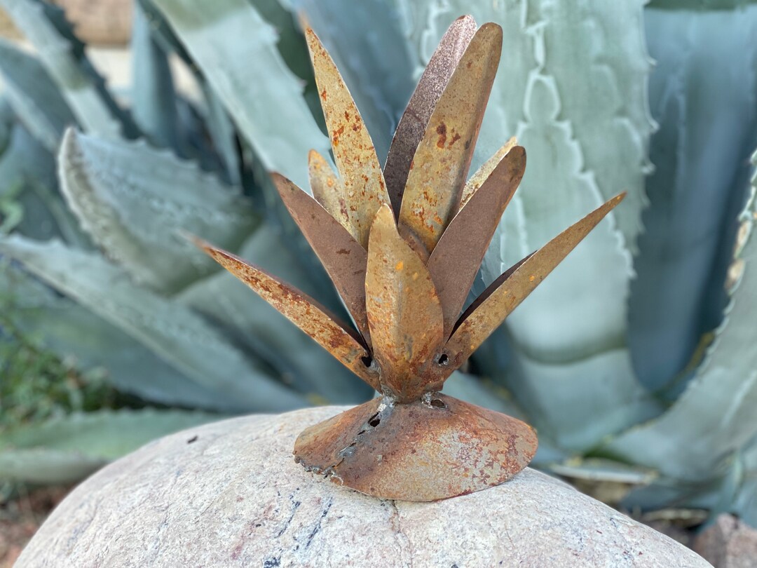 Handcrafted MINI Metal Agave Arizona Landscape Desert Cactus Metal Yard ...