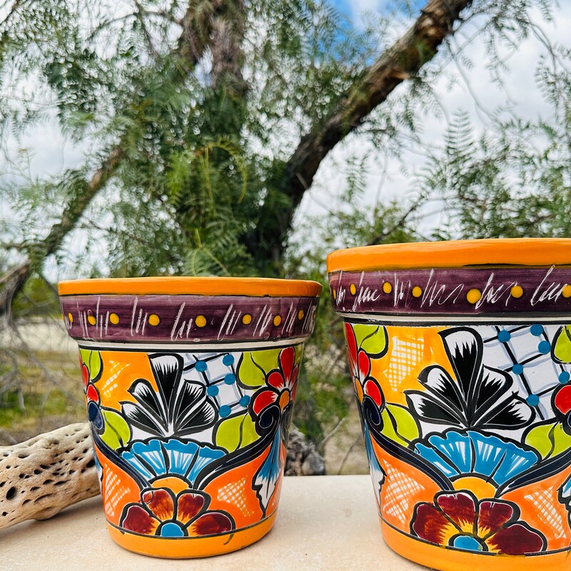 Colorful Flower Pots - Etsy
