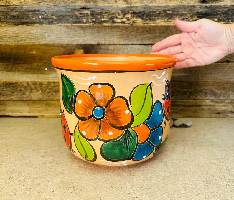 Hand-painted Talavera Planter: Colorful Mexican Pottery, Small - Etsy