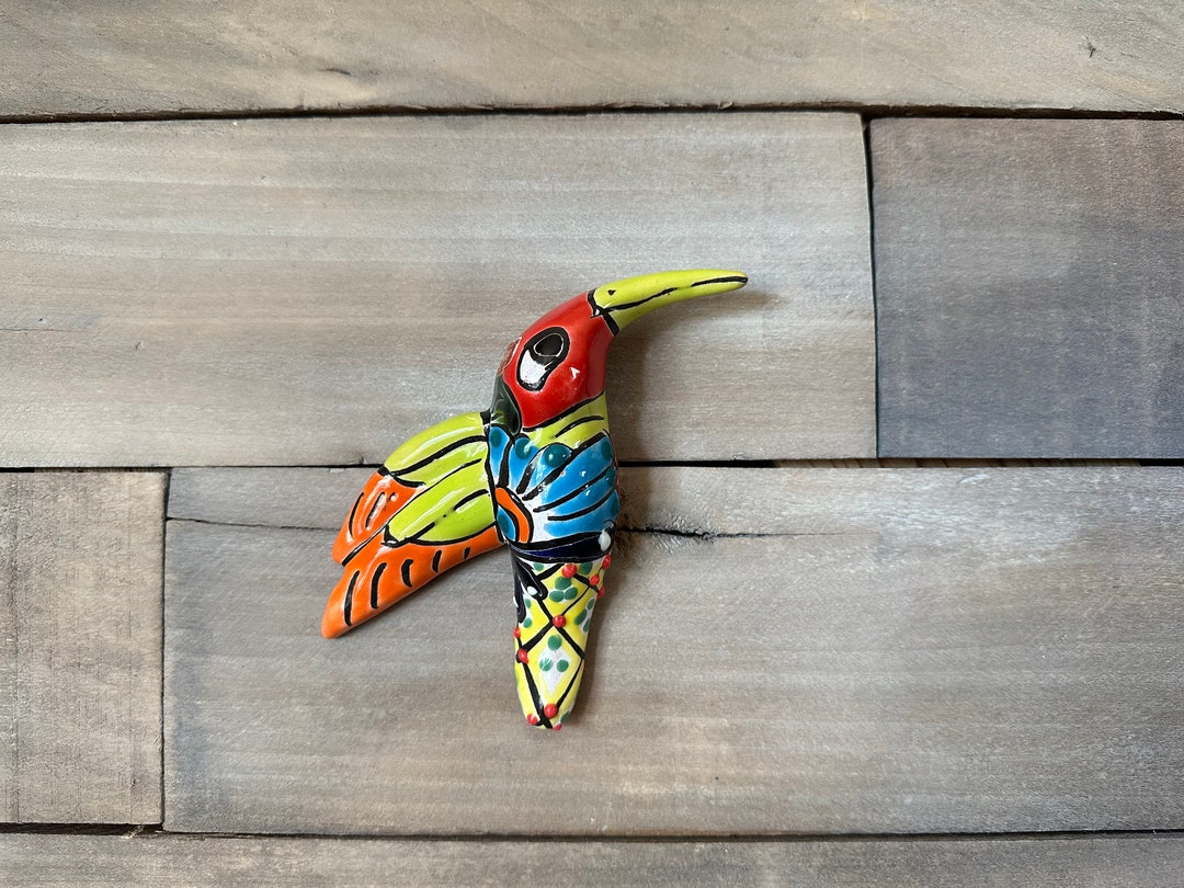 Adorable Mini Talavera Hummingbird Colorful Mexican Clay Pottery Hand ...