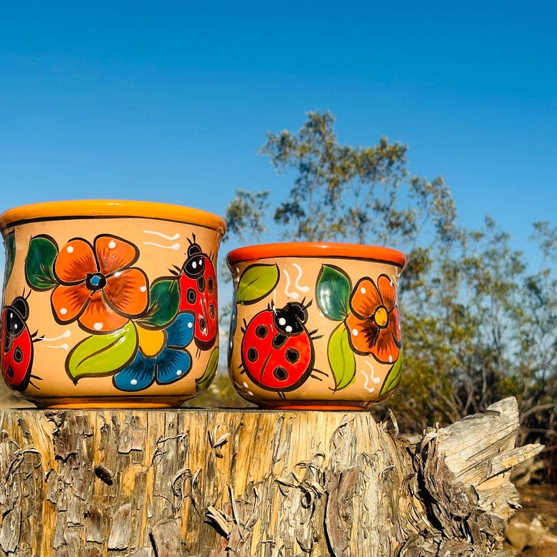 Floral Scalloped Pottery - Etsy