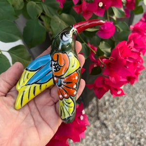 Adorable Mini Talavera Hummingbird Colorful Mexican Clay - Etsy