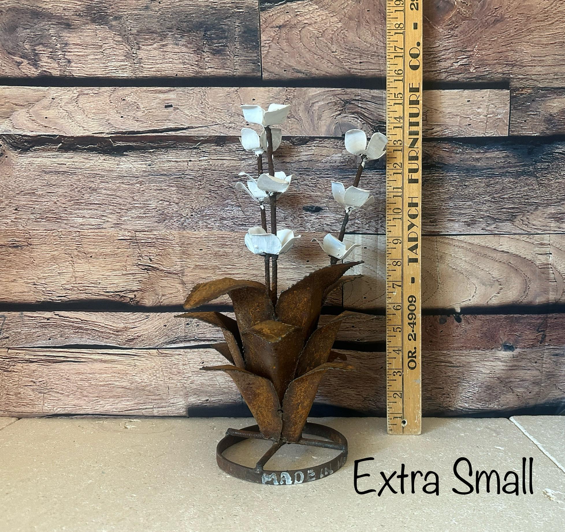 Handcrafted Rusty Metal Blooming Agave Arizona Desert Cactus Handmade ...