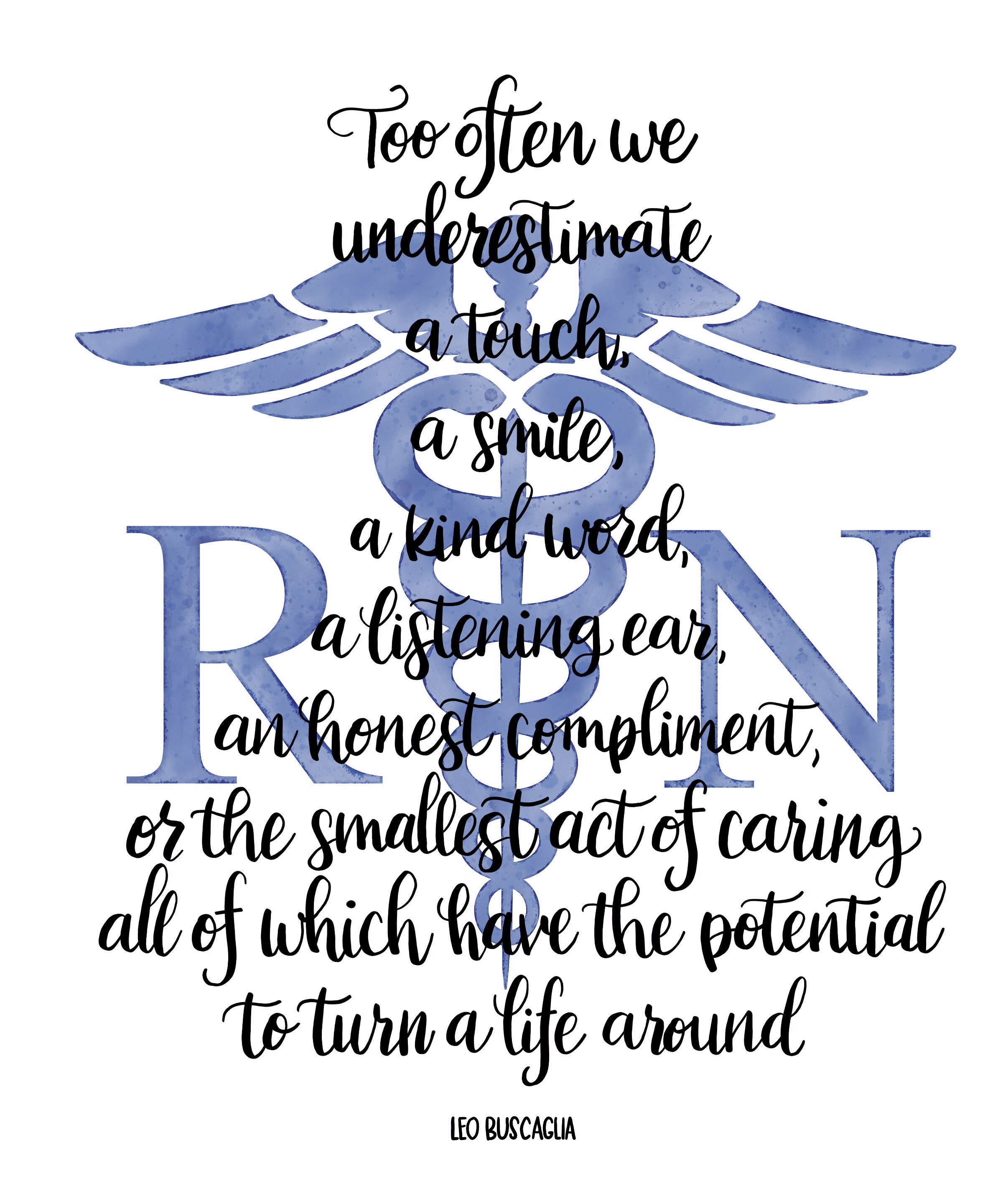 Nurse Appreciation Print - Etsy