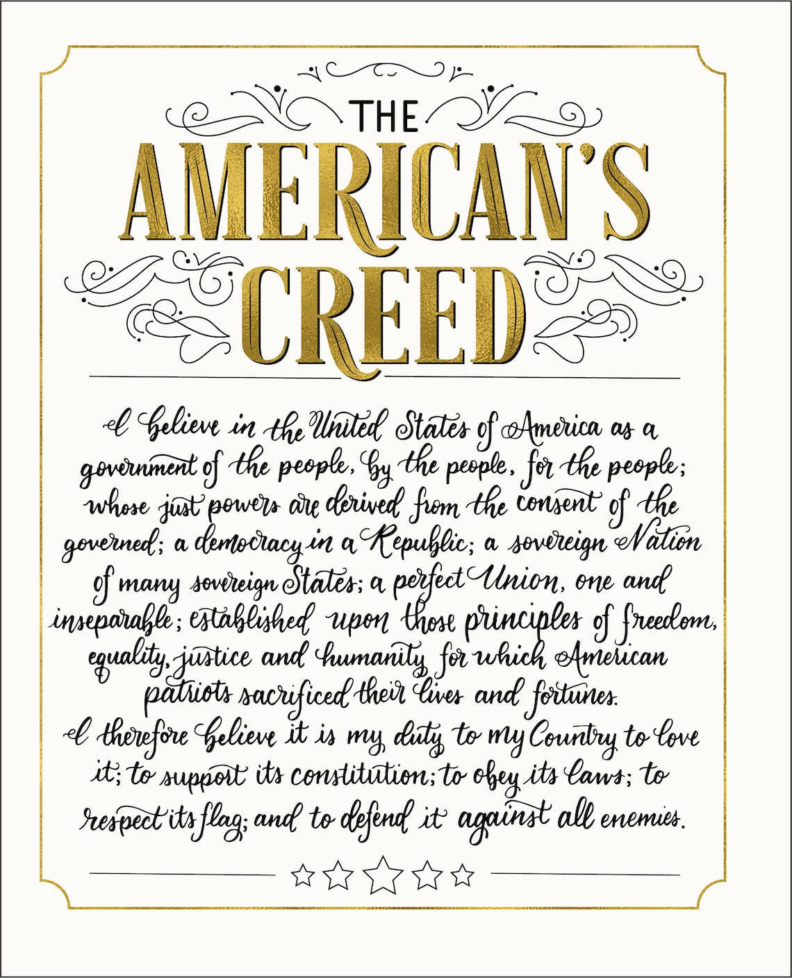 The American's Creed - Etsy