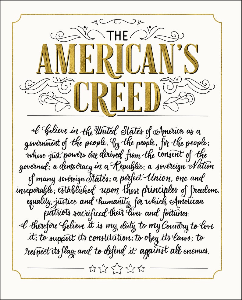 The American's Creed - Etsy