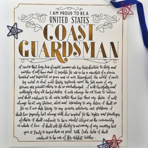 Coast Guard Creed - Etsy