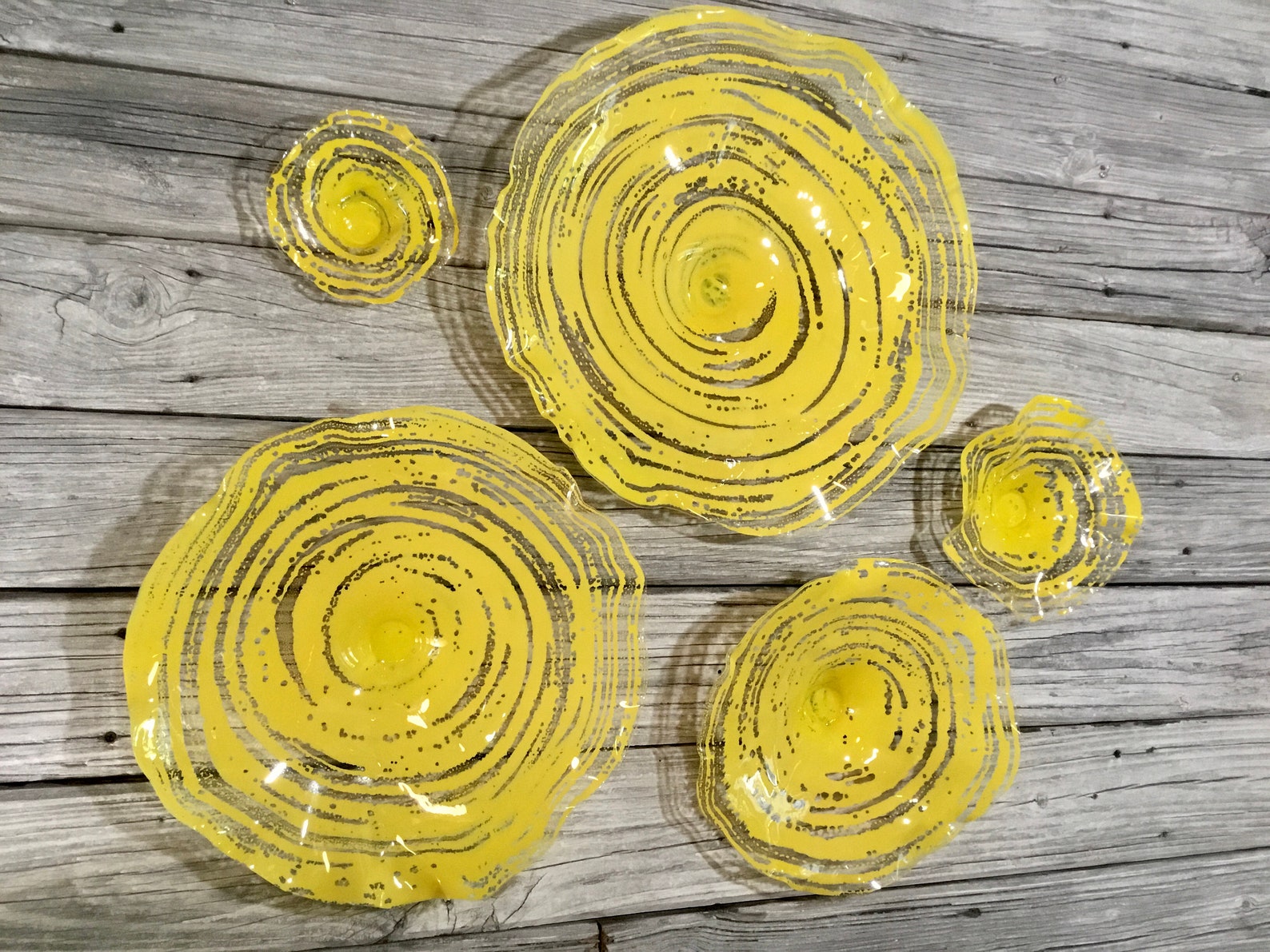 Yellow Flower Wall Mount You Pick Size and Quantity - Etsy