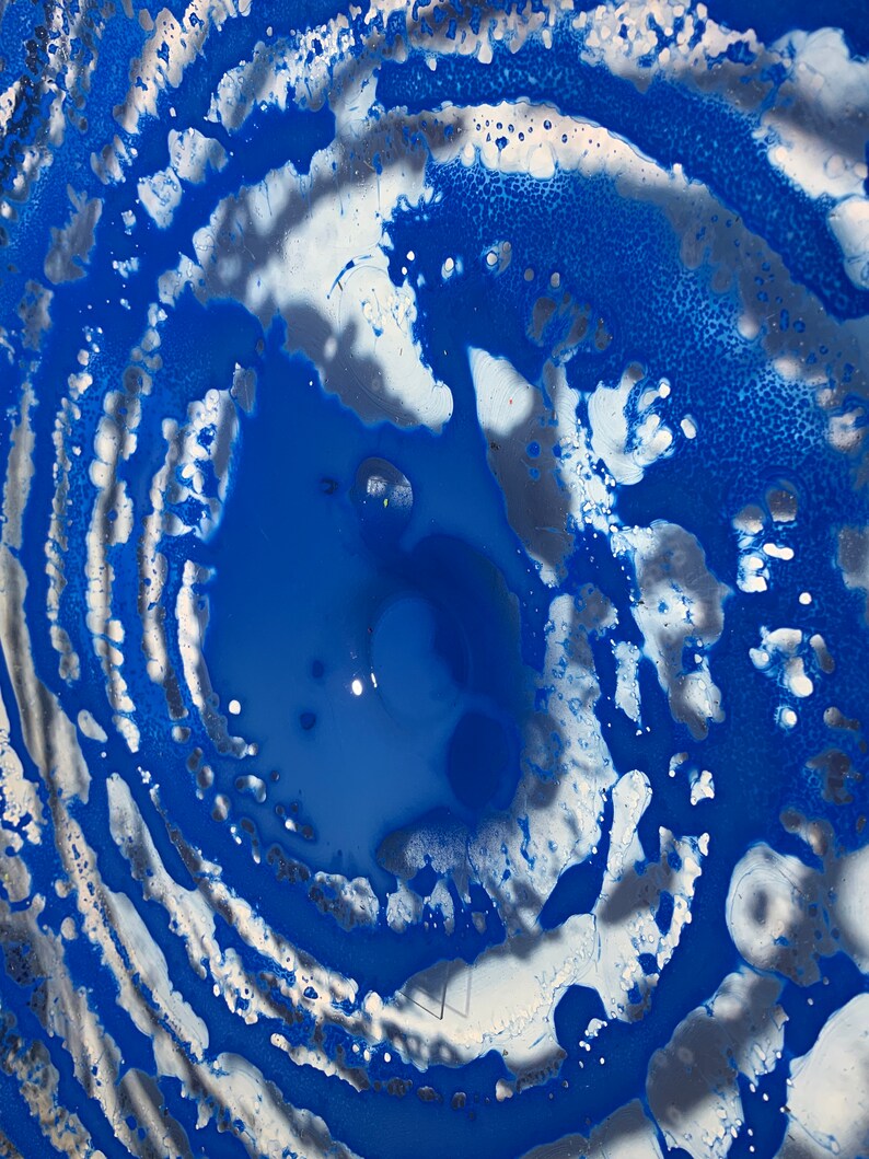 Royal Blue/marine Blue Flower Wall/ceiling Hanging Recycled | Etsy