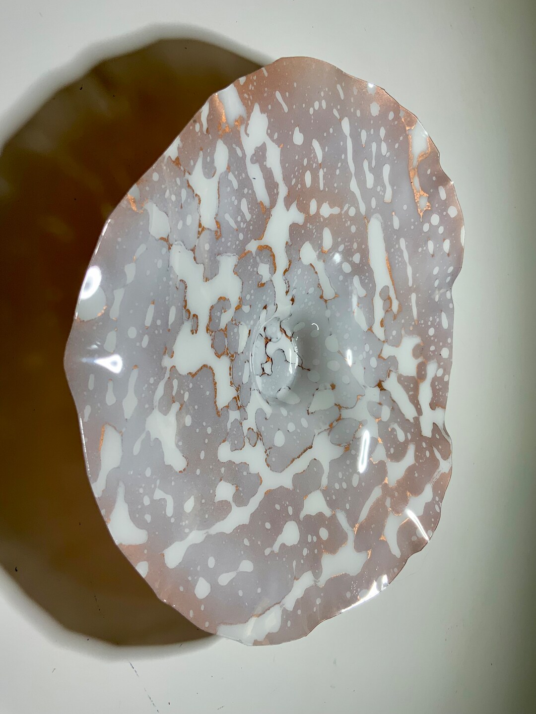 Handmade Recycled Plastic Home Decor Small Wall Flower 9 White/copper ...