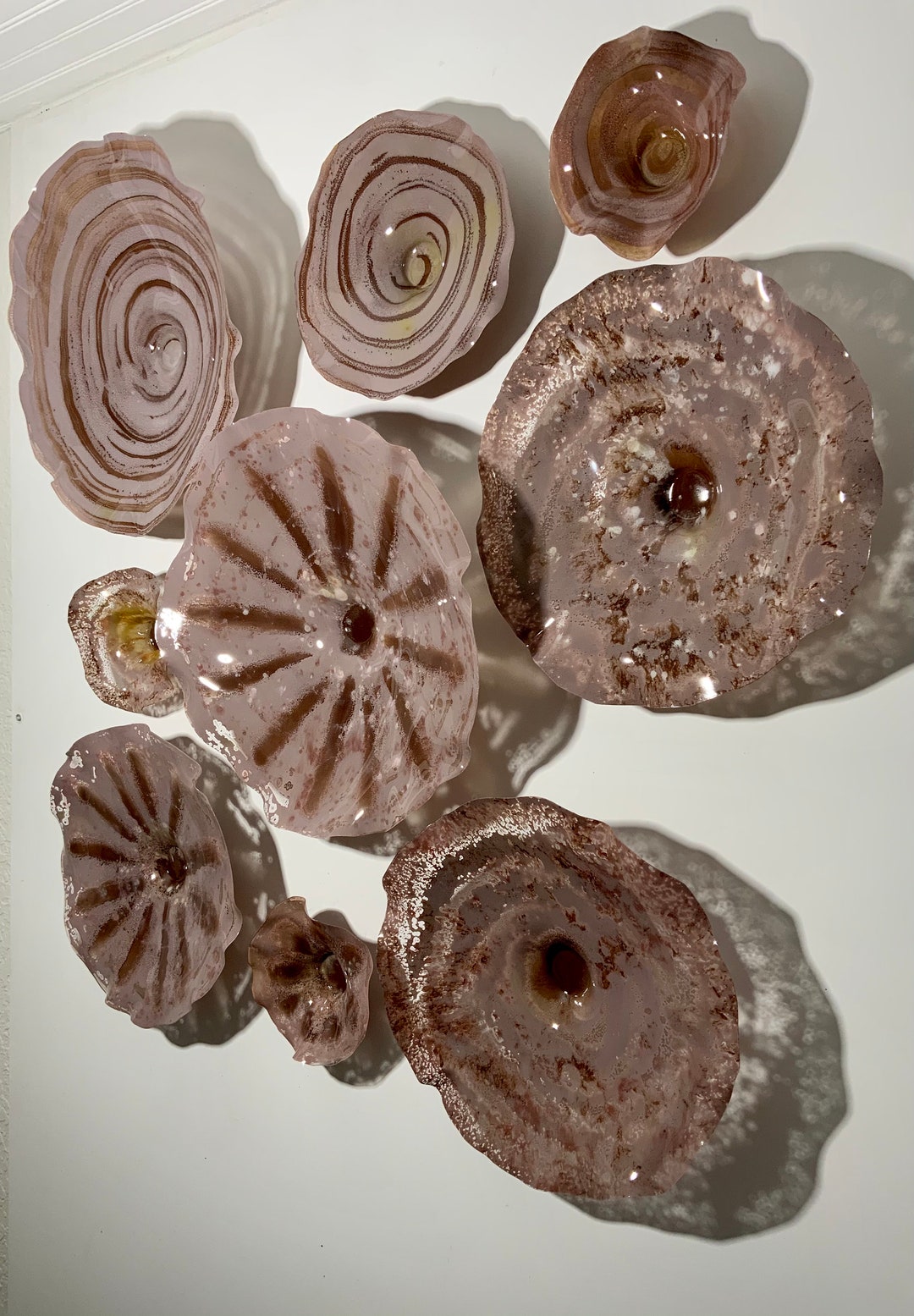 Earth Tones Wall Flower Mount Set 9 Fawn/tan Eco-friendly - Etsy