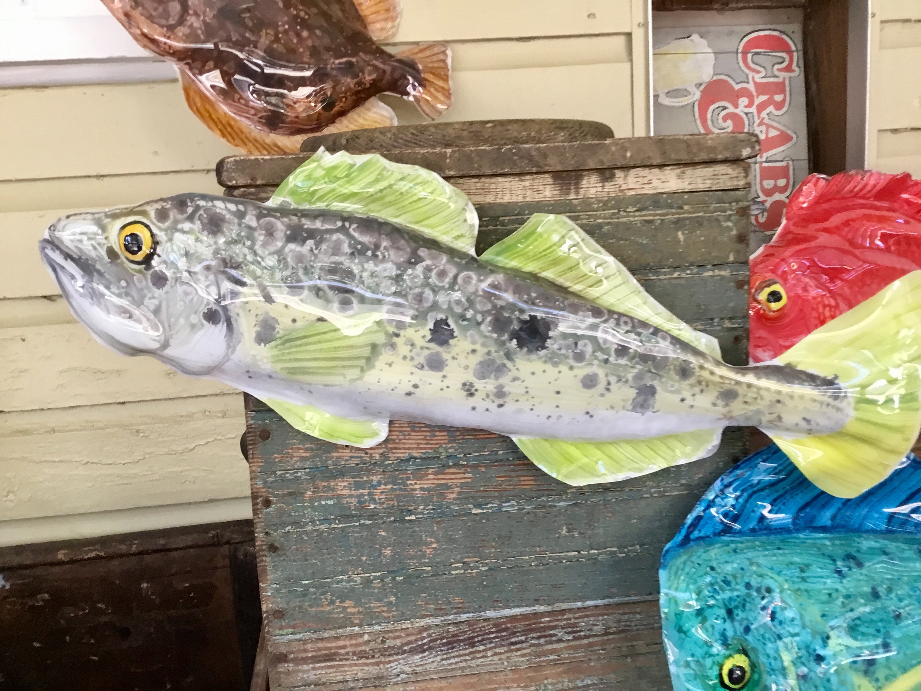Sea Trout 24” hand made from eco-friendly plastic fishing wall art ...