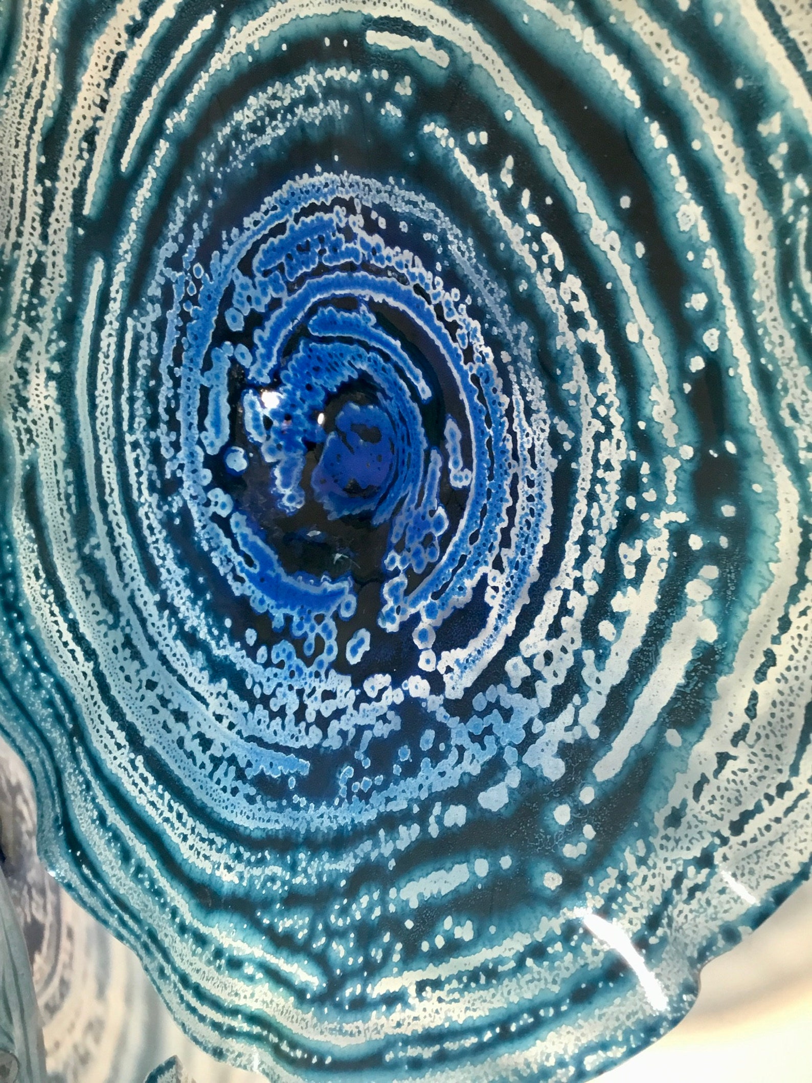 Wall Flower Translucent Teal Turquoise Blue/cobalt Handmade - Etsy