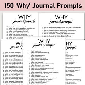 150 Why Journal Prompts , Printable, Journal Prompts, Minimalist ...