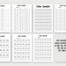 Ink Swatch Chart Bundle, Color Swatch Printable, Blank Ink Bottles ...