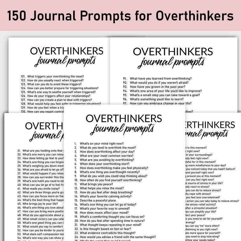 Journal for Overthinker - Etsy