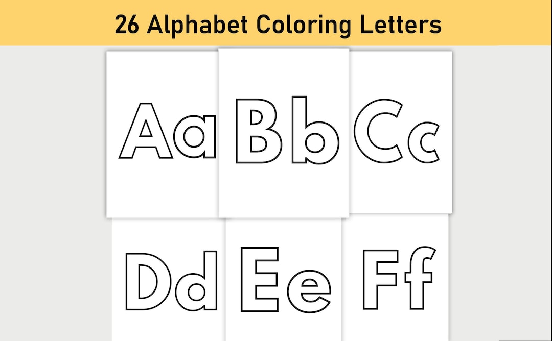 26 Alphabet Letters Coloring Bundle, Printable, Coloring Pages ...