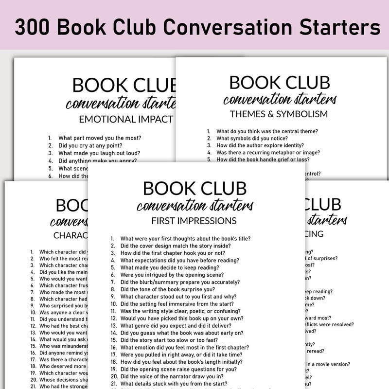 Fun Book Club Journal - Etsy