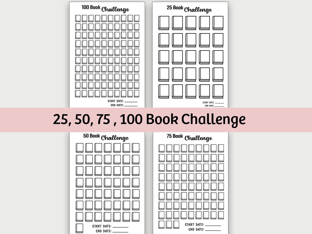 Book Challenge Printable, Instant Download, Planner, Reading Journal ...