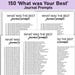 150 What Was Your Best Journal Prompts , Printable, Journal, Minimalist ...