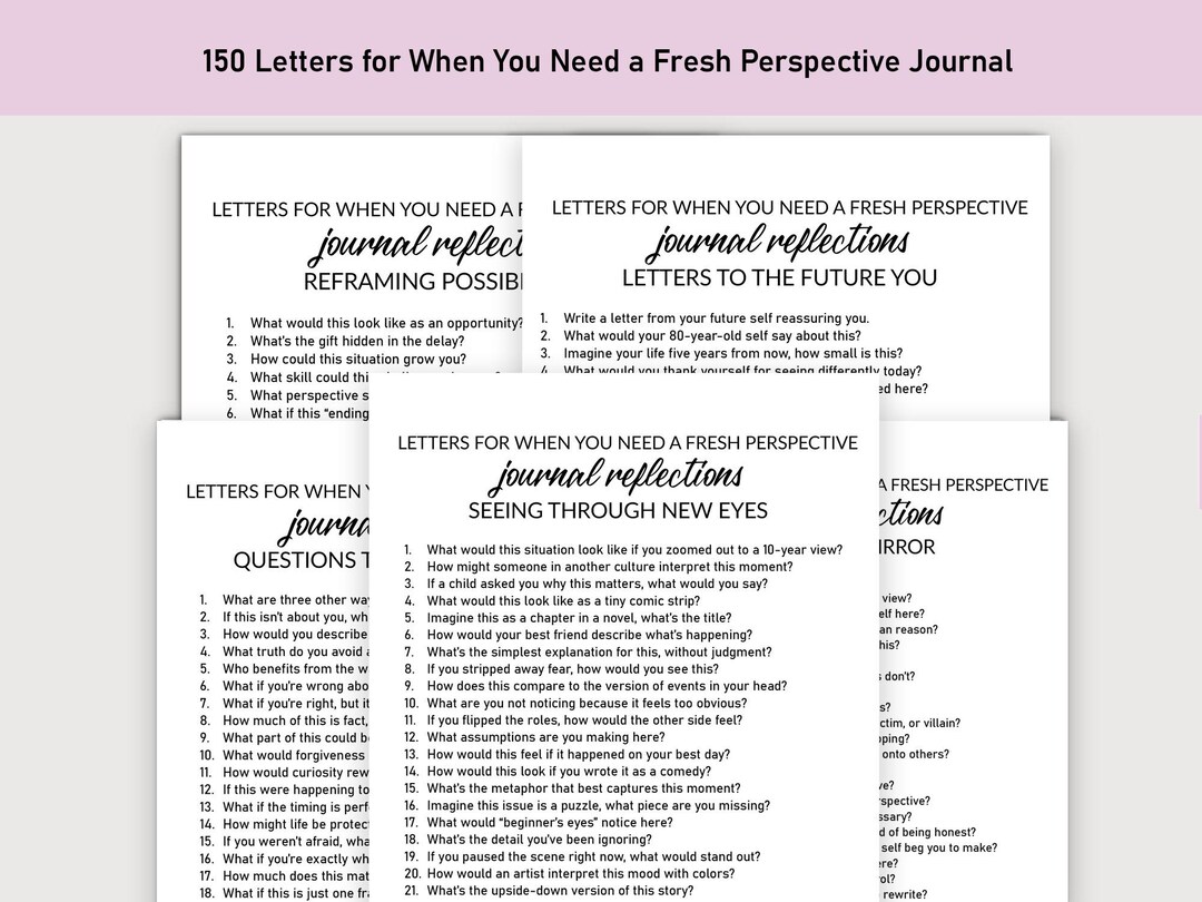 150 Letters for When You Need a Fresh Perspective Journal, Printable ...