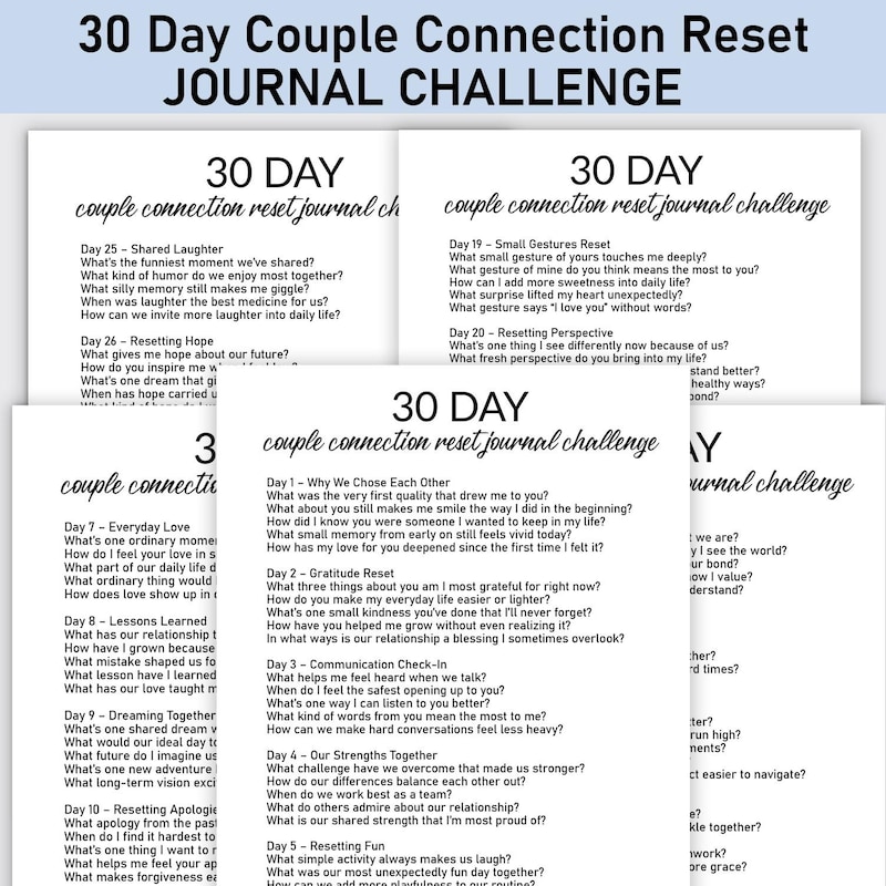 Couples Challenge Planner - Etsy