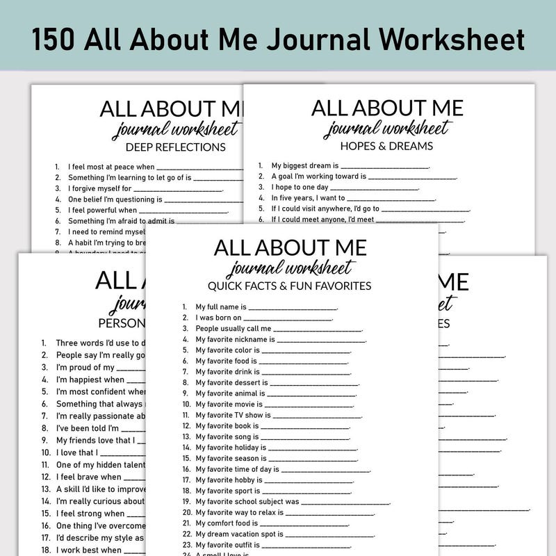 Know Me Journal - Etsy