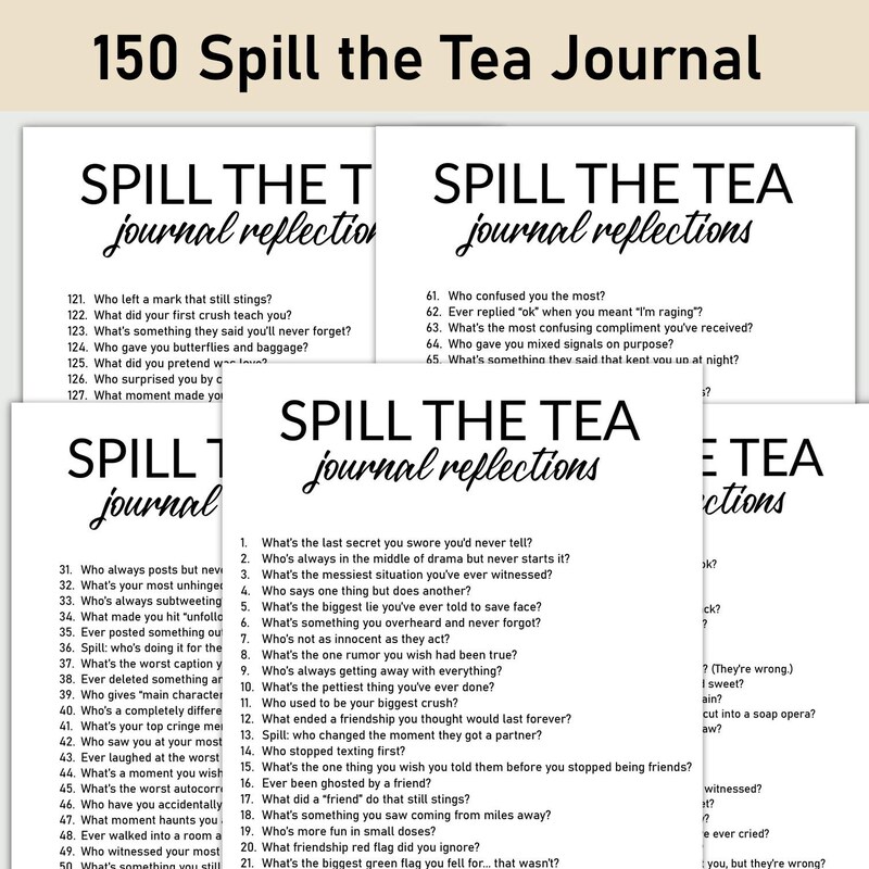 Spill the Tea Game - Etsy