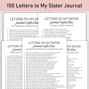 Letters to My Sister Journal, Printable, Journal, Minimalist ...