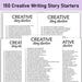150 Story Starter , Printable, Journal, Minimalist, Creative Writing ...