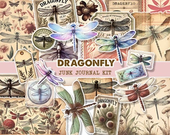 Butterfly Junk Journal Kit, Printable, Ephemera, Digital Papers ...