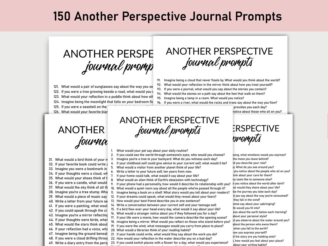 150 Another Perspective Journal Prompts , Printable, Journal ...