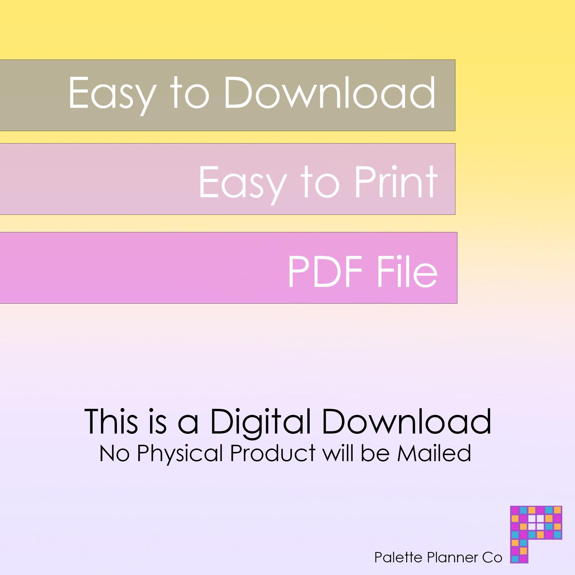 Weekly Meal Planner Bundle Printable Grocery List Daily Meal Planner