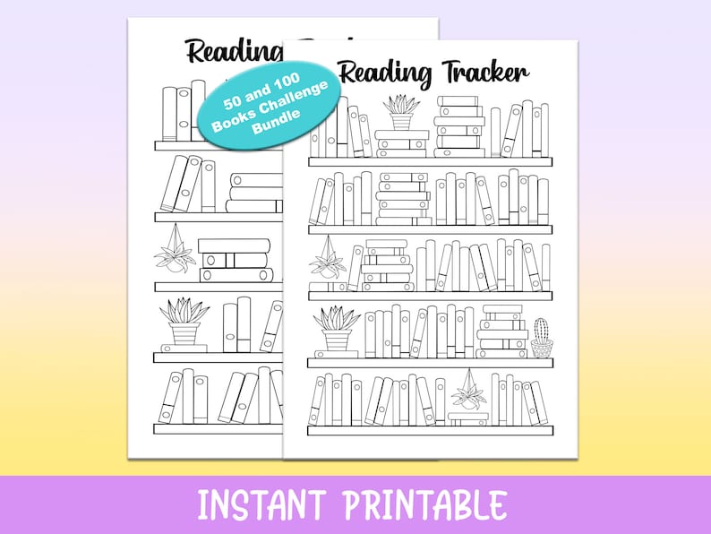 Reading Tracker Printable, Instant Download, Planner, Journal Page ...