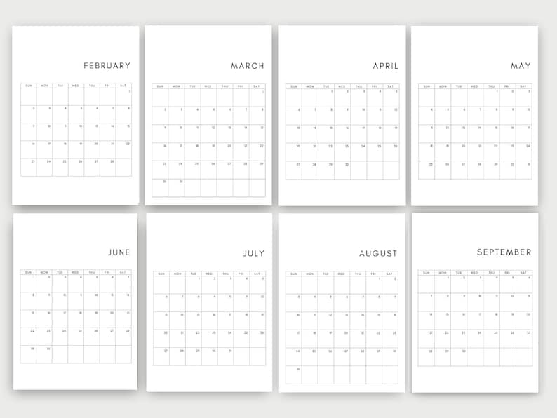 2025 Calendar Bundle, Instant Download Printable, 2025 Journal Planner ...