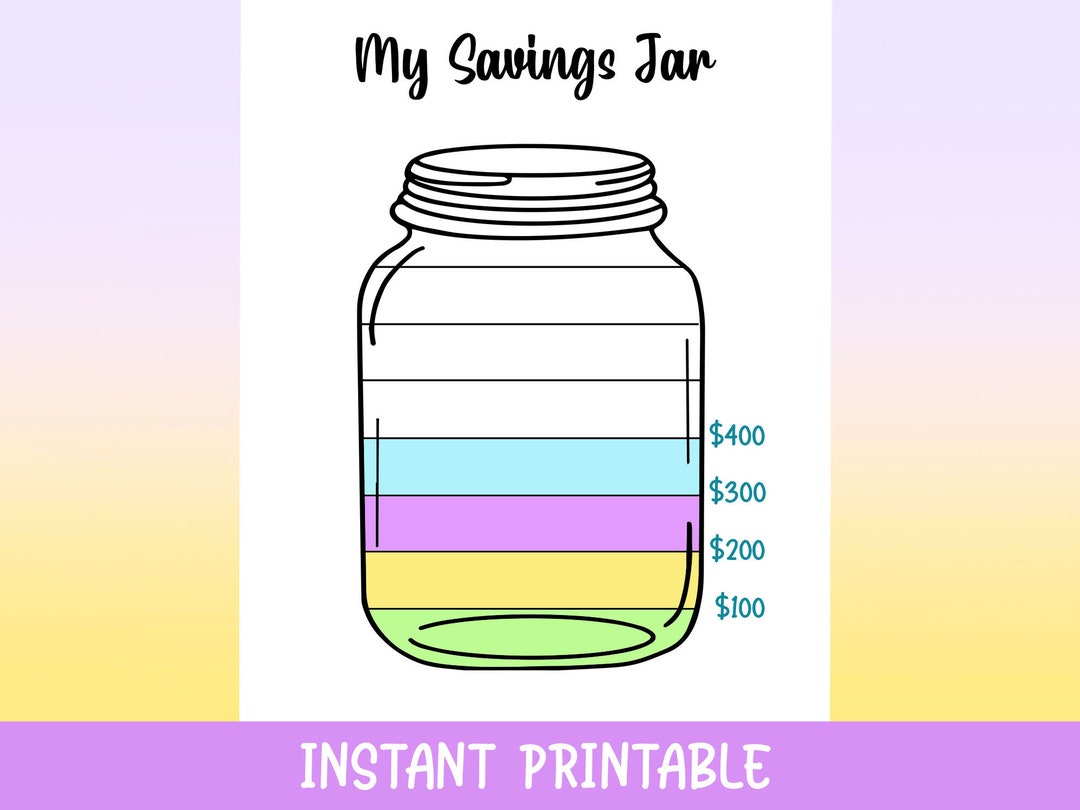 My Savings Jar Printable, Instant Download Printable, Journal Page ...