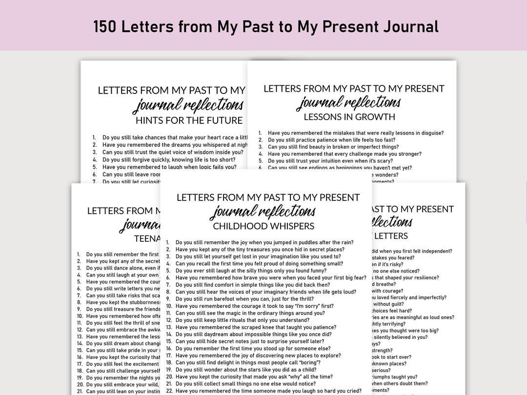 150 Letters From My Past to My Present Journal, Printable, Journal ...