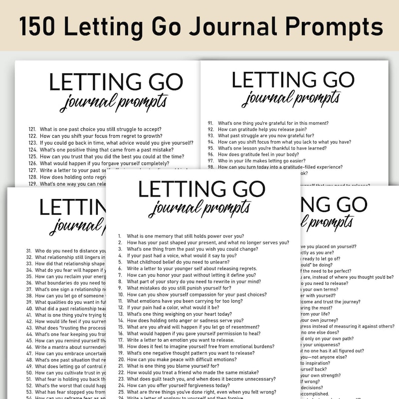 Letting Go Template - Etsy